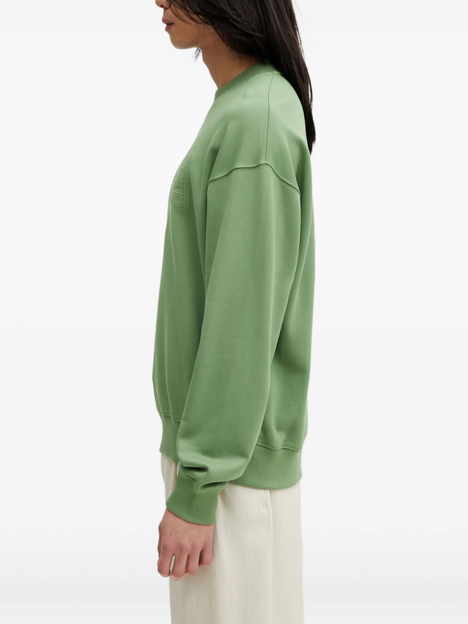Толстовка LACOSTE Embroidered crew-neck sweatshirt, размер M, , greyish green — фото 1