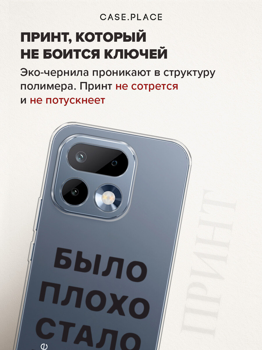 Силиконовый чехол на Realme 16 Pro / Реалми 16 Про с принтом Было плохо — фото 1