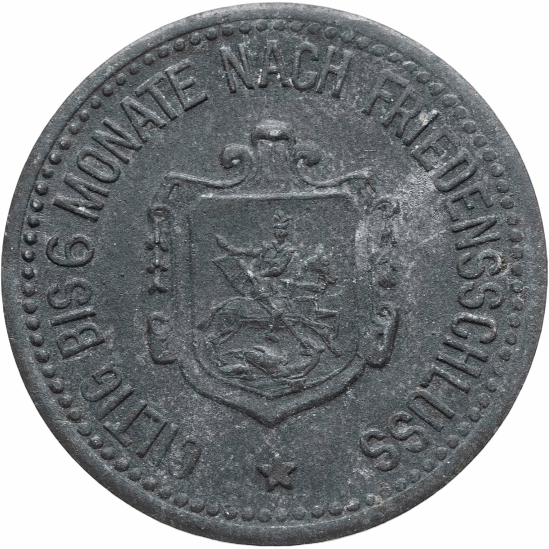 Германия "Район Айблинг" 10 пфеннигов 1917 нотгельд, Цинк, в сохранности XF