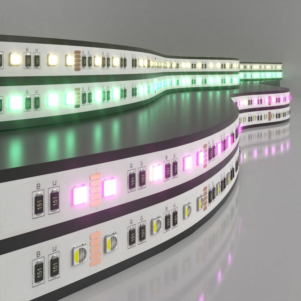 Elektrostandard 5050 24V 60Led 24W IP20 RGBW / Лента светодиодная 60Led 24W IP20 RGB 3300K теплый белый Электростандард.