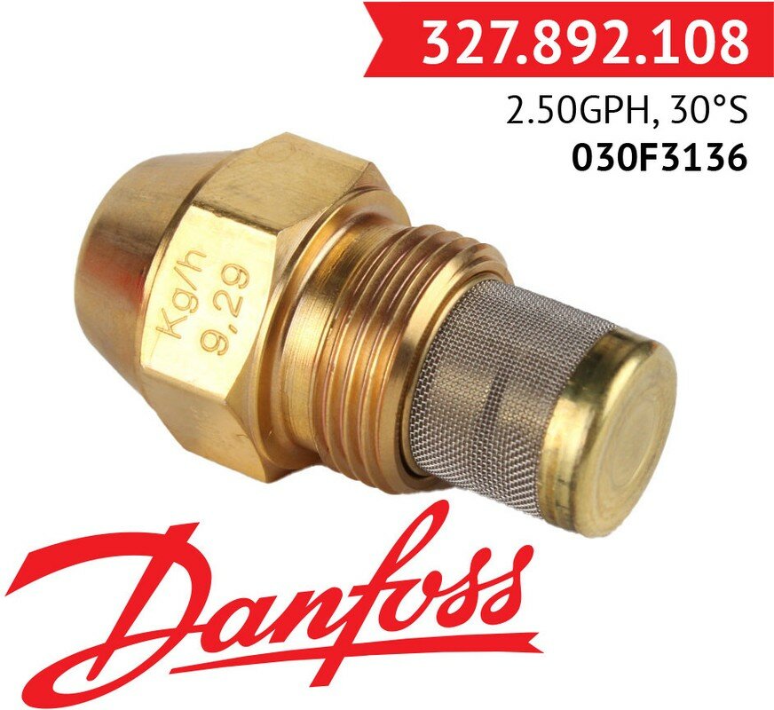 Топливная форсунка Danfoss 2.50GPH,30S 030F3136