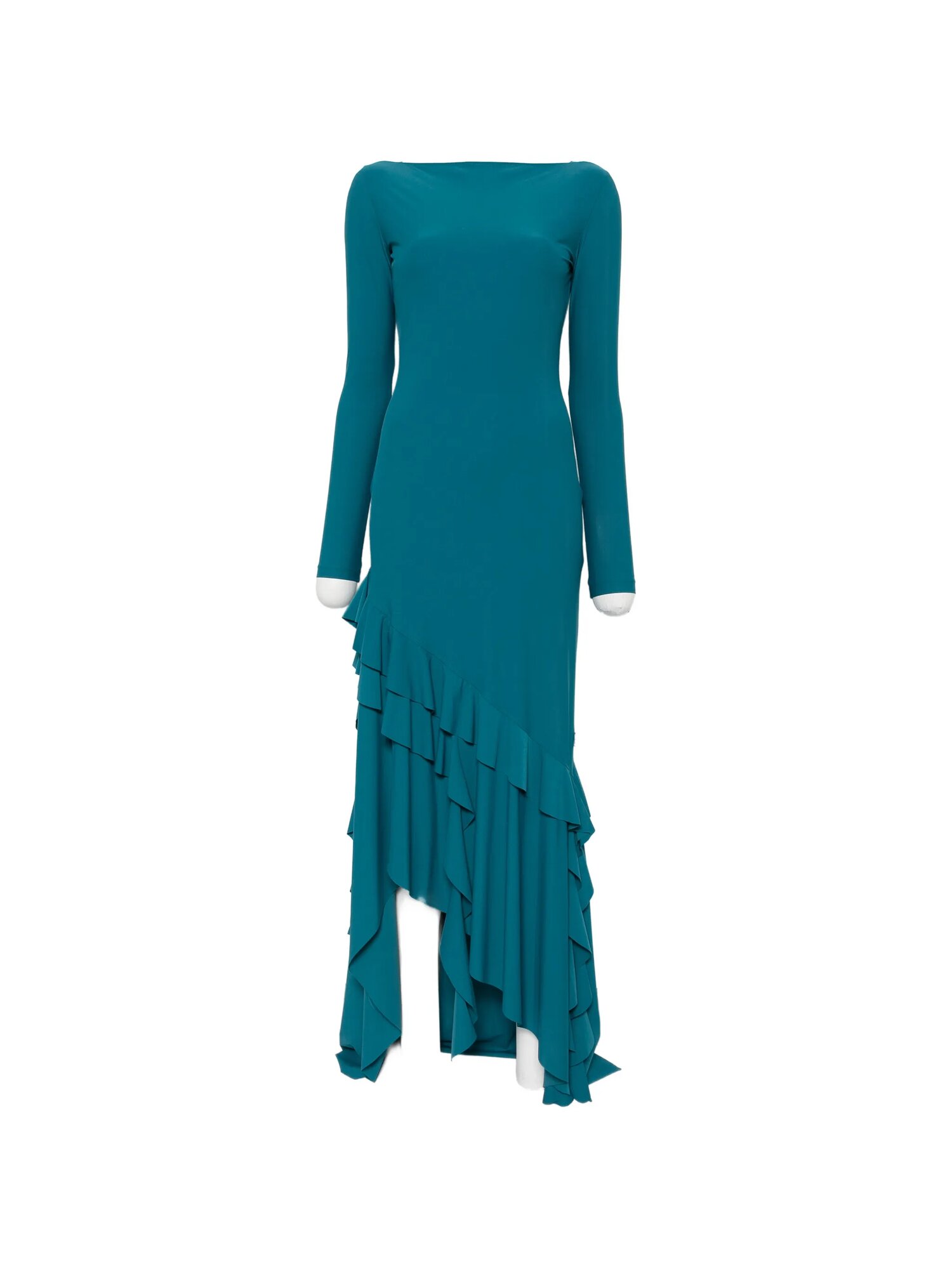 Платье Ruffled long-sleeve asymmetric dress