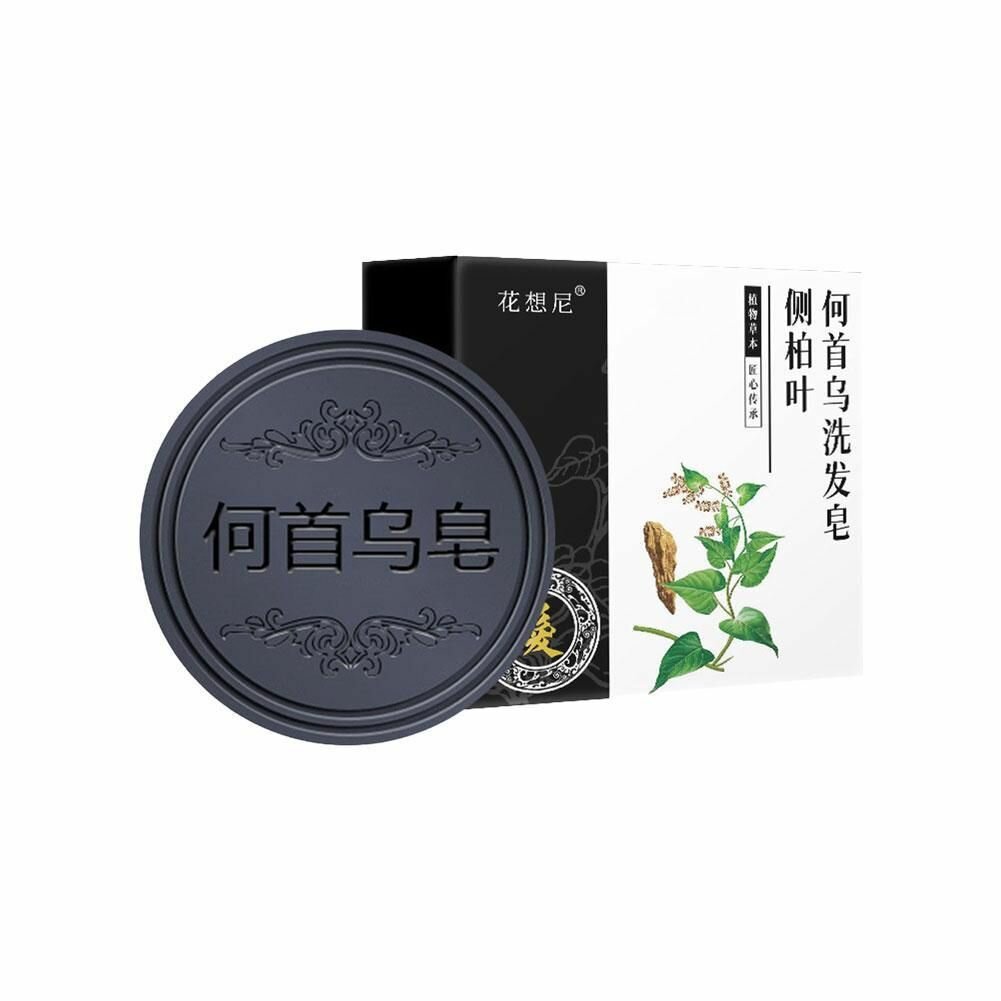 Твердый шампунь, Содержит горец многоцветковый (Polygonum multiflorum).