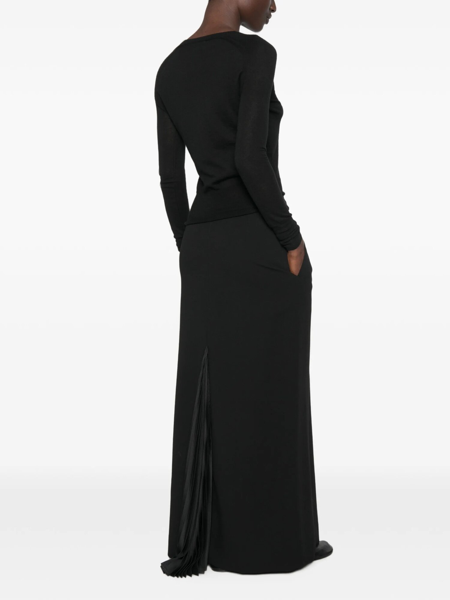 Юбка Jil Sander Pleated-insert side-pocket maxi skirt, размер 40 — фото 1