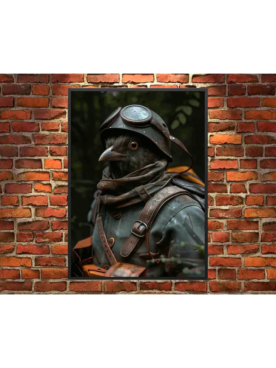 Соловей-птица-солдат 1, Плакат 30x42см