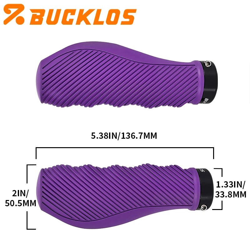 BUCKLOS Ручки для руля велосипеда из силикона Фиолетовый, Upgraded-PURPLE