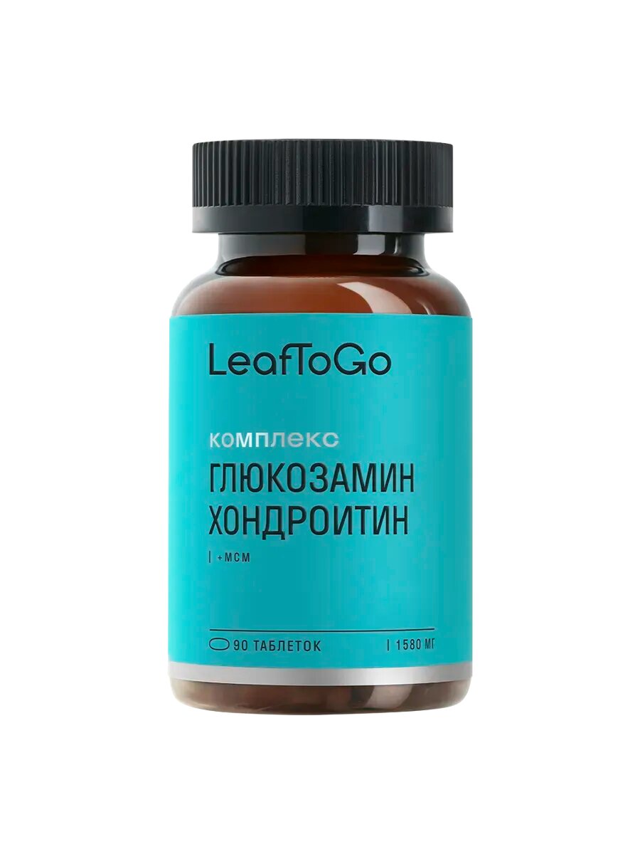 Leaf To Go Глюкозамин Хондроитин+МСМ LeafToGo таблетки покрыт. об. массой 1580 мг 90 шт