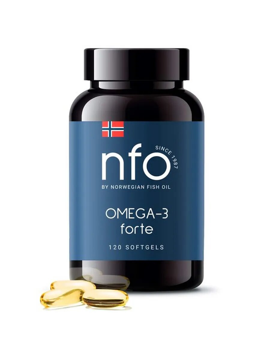 Омега-3 Форте NFO/Норвегиан фиш оил капсулы 1384мг 120шт