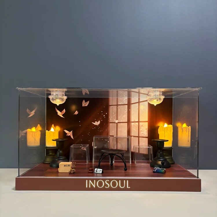 Коробка для выставки серии «Still Room» POP MART с печатными аксессуарами и деталями для коллекционных фигур