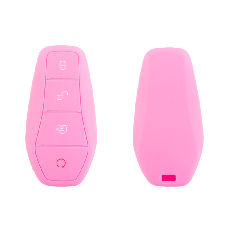 Силиконовый чехол для автомобиля BYD Song Pro DM-i, Yuan Plus, Dolphin, Destroyer 05, Han EV, e2 - Розовый