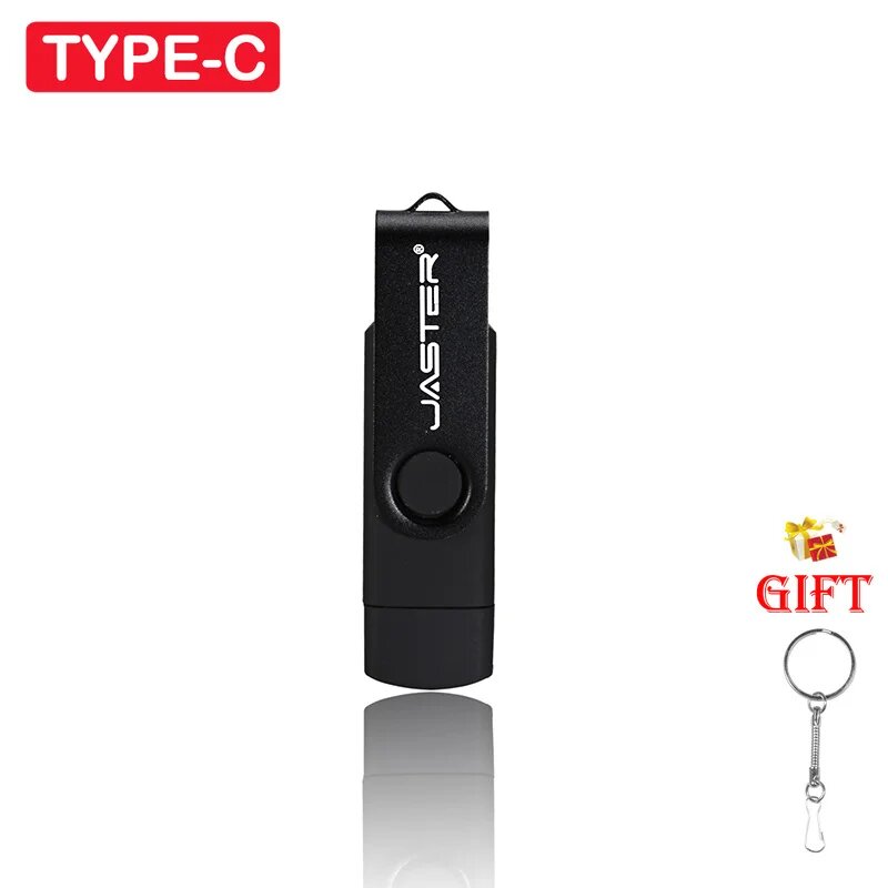 USB-флешка JASTER TYPE-C 64/32/16 ГБ Черный, 16GB, black