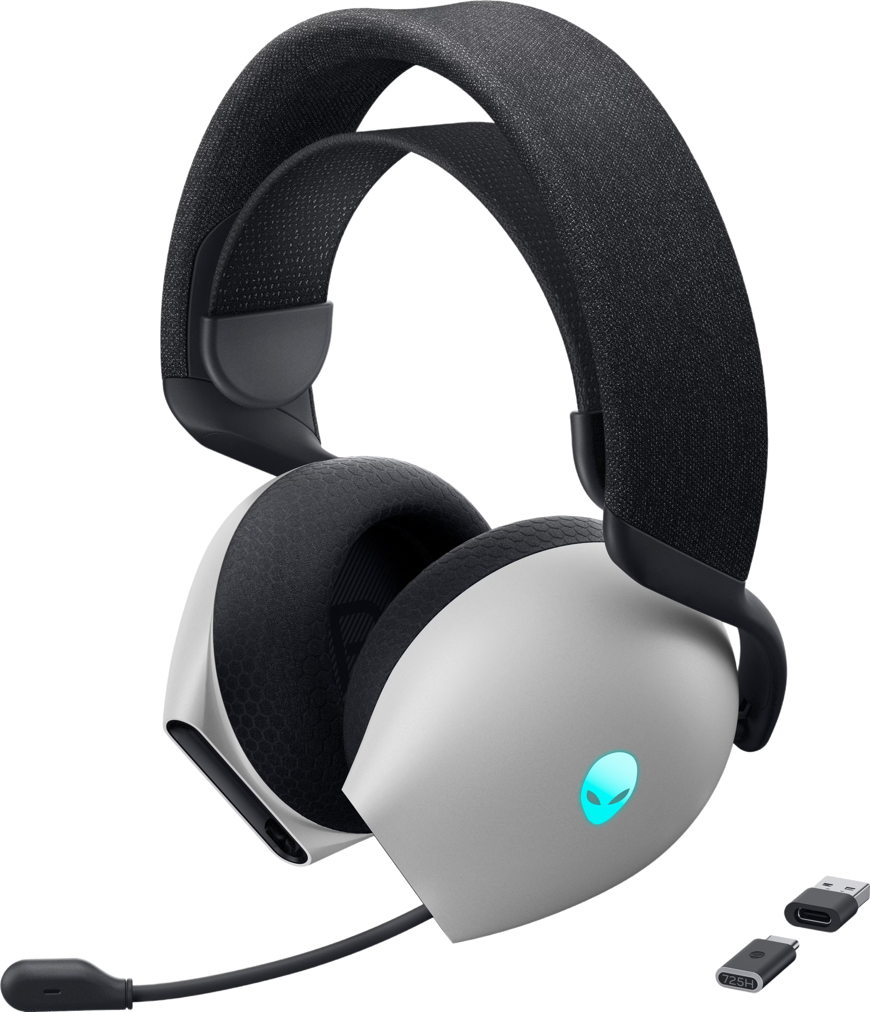Беспроводная игровая гарнитура Alienware AW725H, Три режима подключения: Bluetooth, 2.4G, проводное, Dolby Atmos