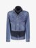 Куртка Sacai Knit-panel raw-edge denim jacket, размер 42, blue