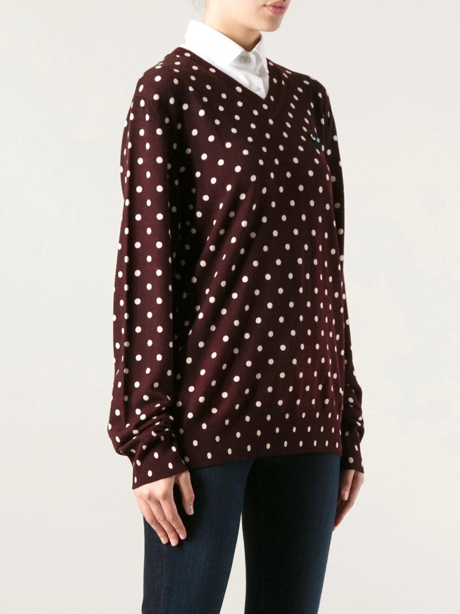Свитер Comme des Garcons PLAY Polka dot sweater, размер 44, , красный — фото 1