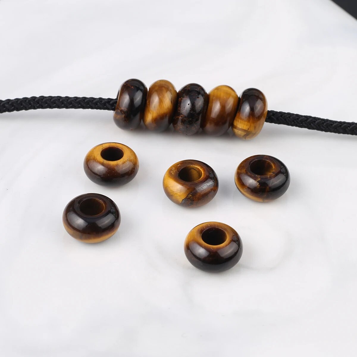 Бусины из агата 10 шт. 5x10 мм 8x14mm, Tiger Eye Stone