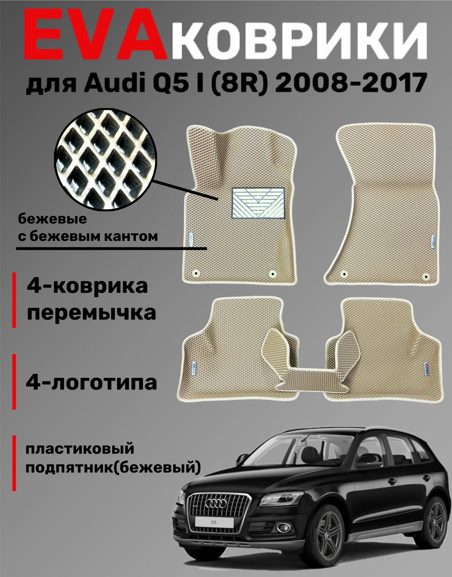 Комплект EVA с бортами для AUDI Q5 (I) (8R) 2008-2017 /ауди КУ 5.