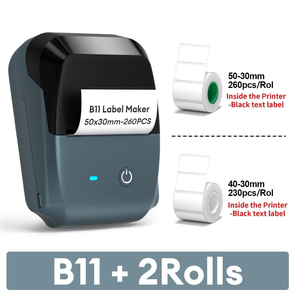 Термопринтер Marklife B11 для этикеток B11 Add 2Rolls