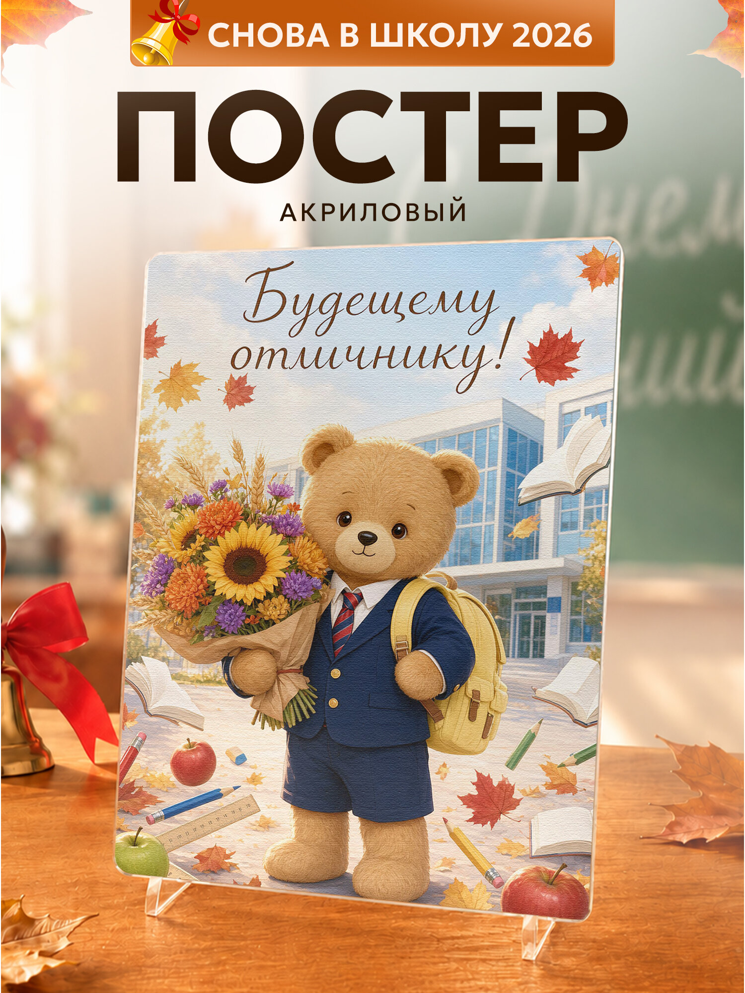 Постер на подставке 1 сентября будущему отличнику