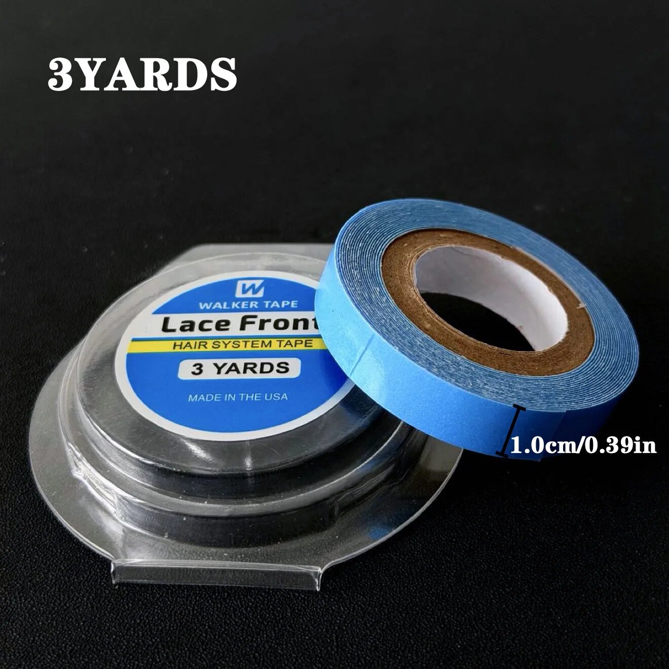 Синяя супер клейкая лента для наращивания волос 3Yards 1.0cm