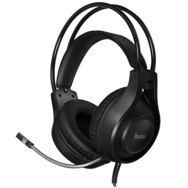 Гарнитура HOCO W106, Tiger Gaming, полноразмерные, Jack 3.5мм, 1.8 м, цвет: черный