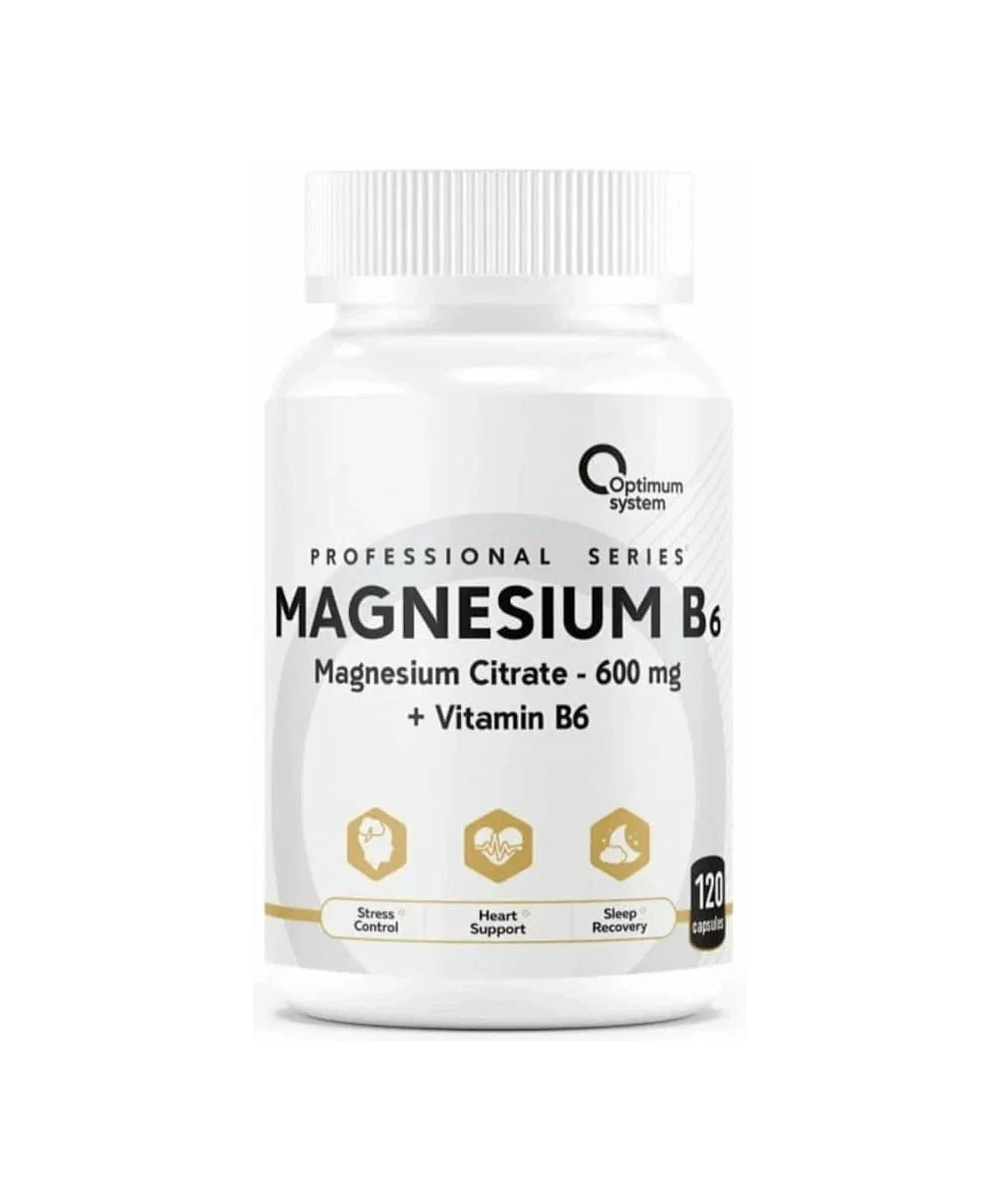 Optimum System Magnesium B6, Магний премиум B6- с форте 120 капсул
