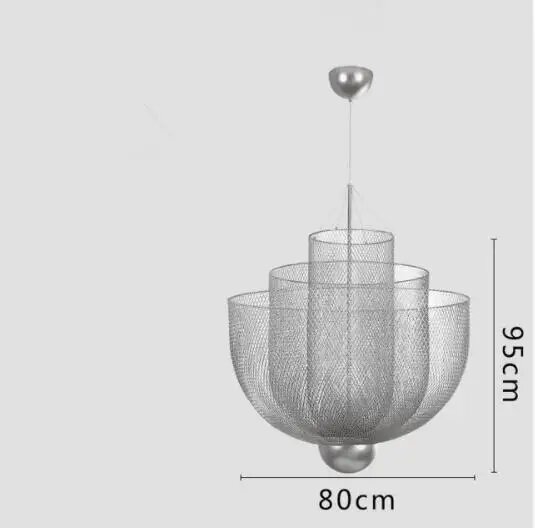 Meshmatics Pendant lamp Metal birdcage Chandelier for Restaurant Bedroom living room LED Dimmable gold sliver mesh Pendant light