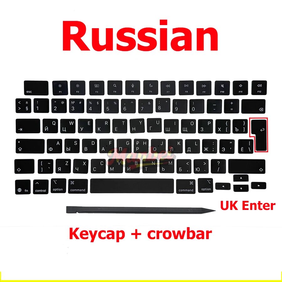 Новые черные колпачки для клавиш 2025 M4, колпачки для клавиш для Macbook Air 13 дюймов, 15 дюймов, A3240 A3241, ремонт клавиатуры, США, Великобритания, Испания, Русский, ЕС