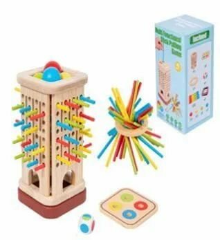 Деревянная настольная игра "Вытащи палочку", многофункциональная, для детей от 3 лет
