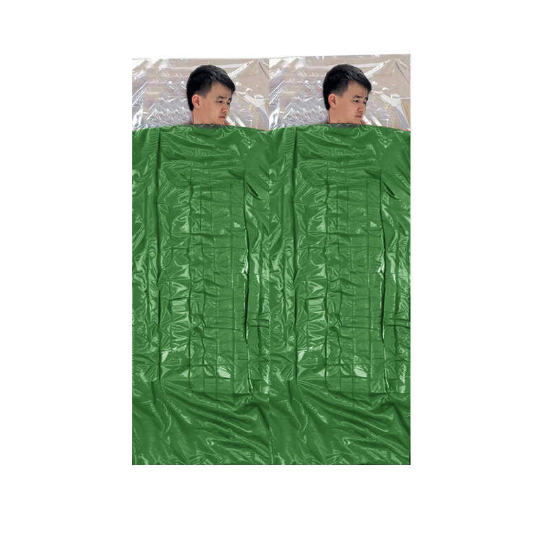 Двойной спальный мешок для улицы, аварийный, холодостойкий, водонепроницаемый, теплоизоляционный, одноразовый, портативный для путешествий