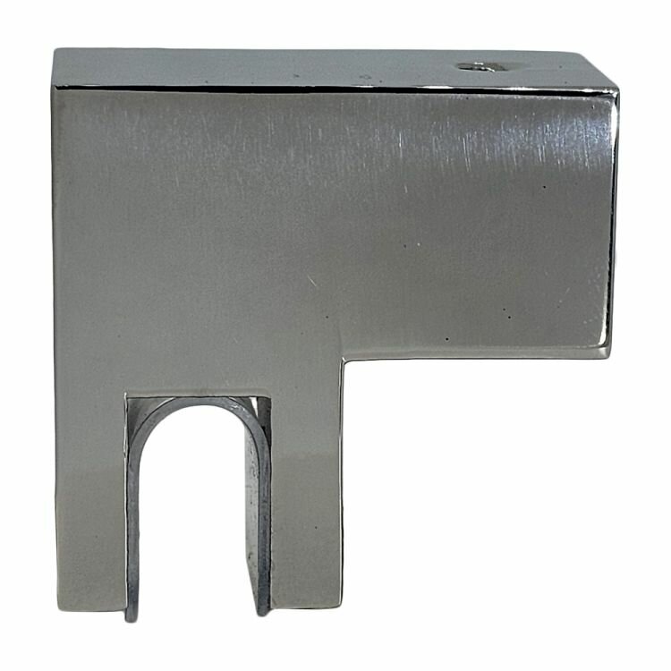 Держатель труба - стекло для душевой кабины, квадрат 16х16, хром, JP20159