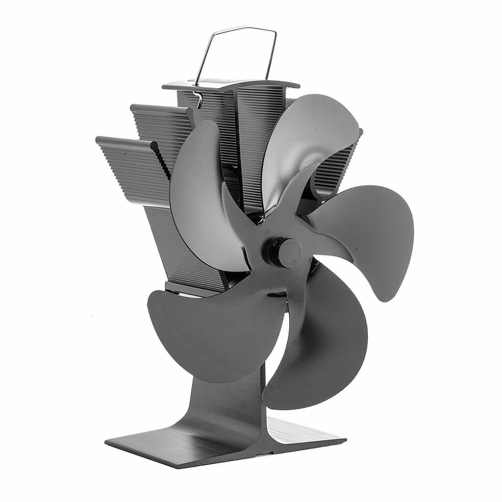 Дровяные камины с ультратихим 5-лопастным вентилятором для дома, Черный