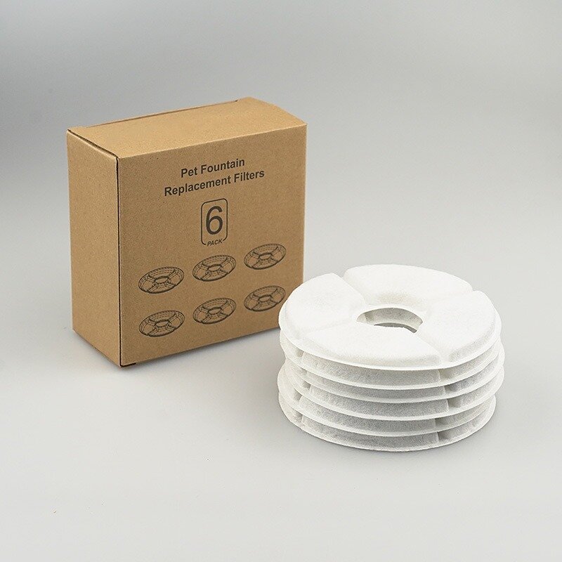 Фильтр для диспенсера воды для домашних животных, круглый, маленький цветочный фильтр для диспенсера воды, замена хлопка, аксессуары для диспенсера воды Amazon Cross-Border