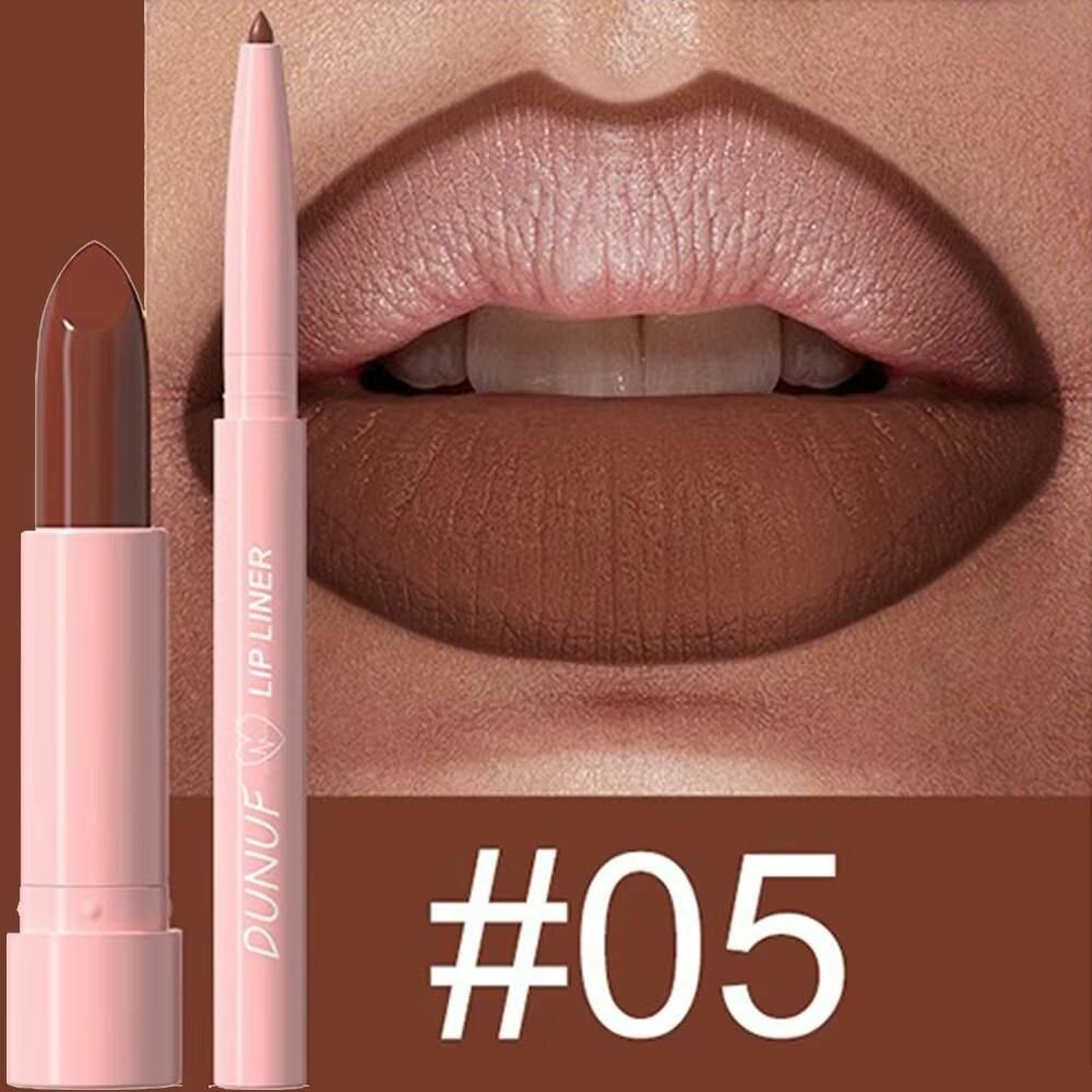 Долговечный матовый водонепроницаемый карандаш для губ, легко наносящийся.