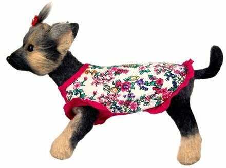 Майка "оливия" для собак DOGMODA, длина спины 28 см, обхват шеи 29 см, обхват груди 45 см