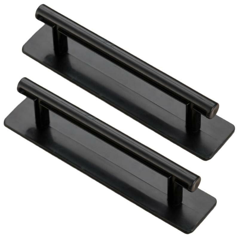 Пластиковые ручки для стеклянной двери, 2 шт, Черный - Большой