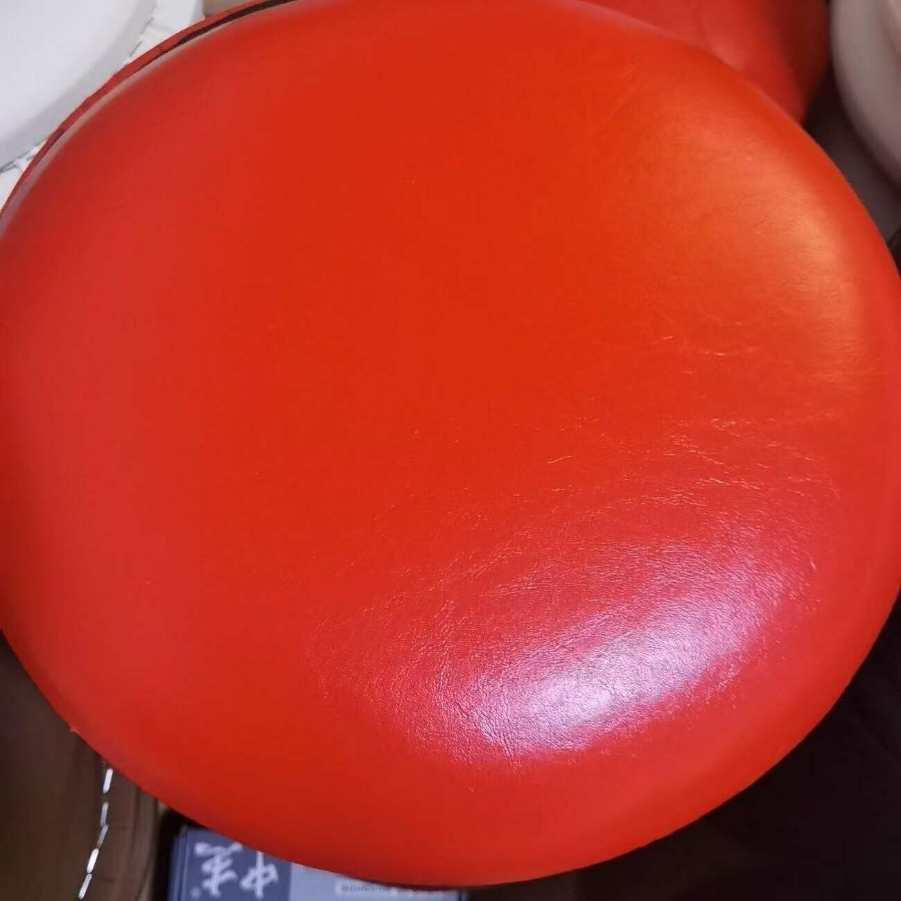 Сиденье , круглое для стула, табурета, экокожа,38x38x4 см, цвет белый ZY