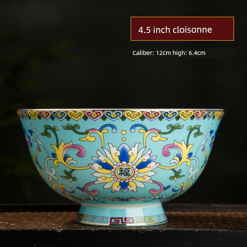 Керамическая миска из костяного фарфора в китайском стиле с золотым ободком, большая, для супа и риса, с защитой от