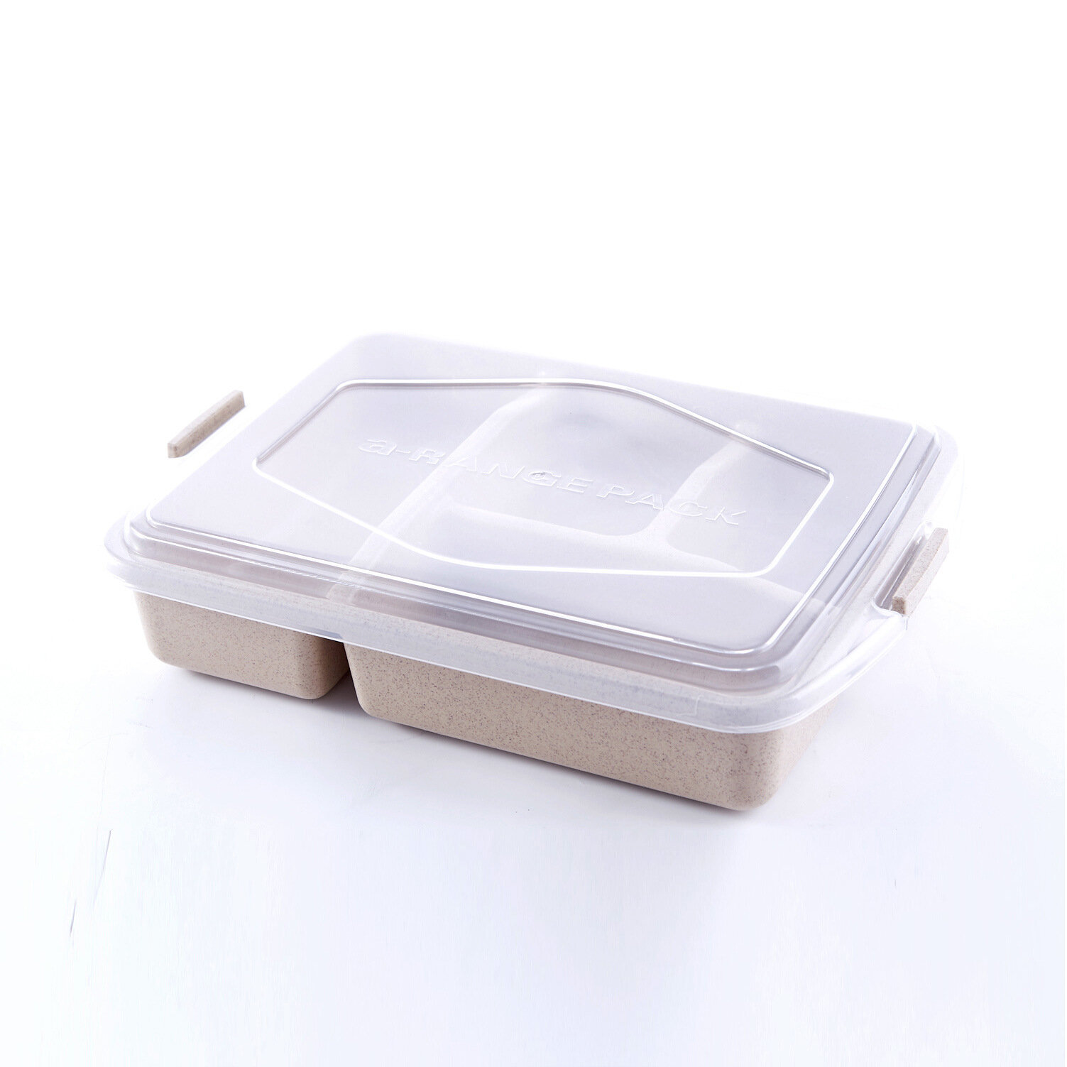 Ланч-бокс из пшеничной соломы, бенто-бокс, контейнер для свежести, четырехсекционный ланч-бокс для студентов, квадратный японский стиль, герметичный контейнер