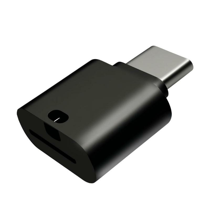 Адаптер USB C для карт microSD и TF с кольцом, Черный