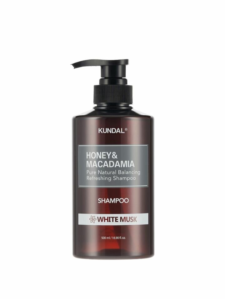 KUNDAL Шампунь для волос Белый мускус Honey & Macadamia Shampoo, 500 мл