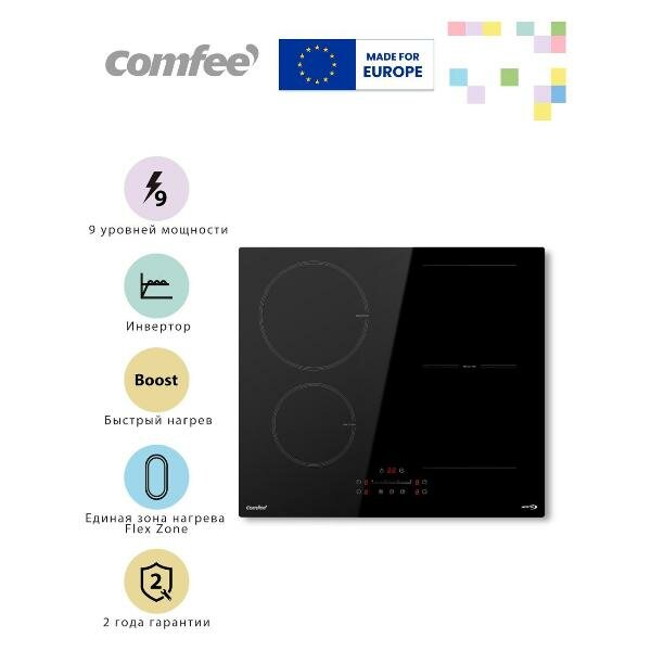 Встраиваемая индукционная панель независимая Comfee CIH611