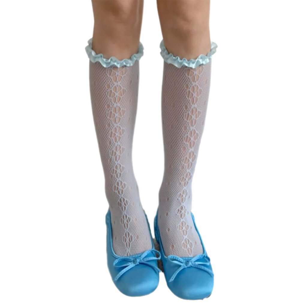 Гольфы Lolitas в сеточку, открытые носки для голени, летние чулки в сеточку