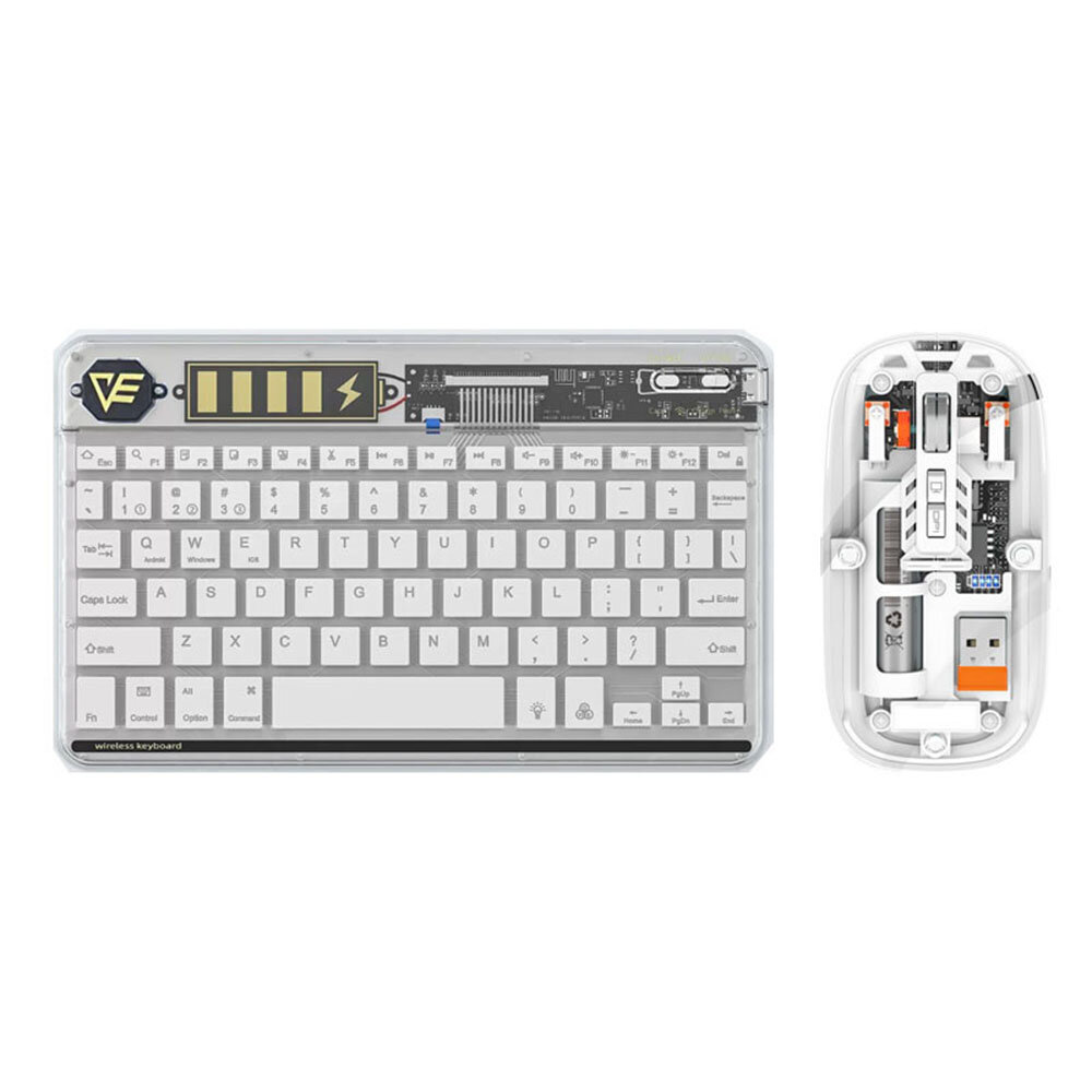 Беспроводной набор клавиатуры и мыши, подключение по BT3.0, подсветка LED, возможность подзарядки, отображение заряда батареи, тихие клавиши, зарядка по Type-C, поддержка ПК, ноутбука, планшета, телефона; цвета: синий, белый, розовый, черный, зеленый