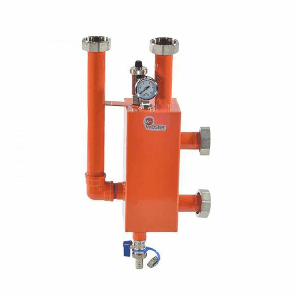 Гидравлическая стрелка 1 1/2", 85 кВт, 3 м3/час, Ду 40, гидравлический разделитель Wester (0-05-0300)