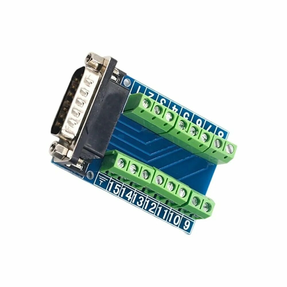 Адаптер DB15 на клеммную колодку для VGA, - Мужская голова