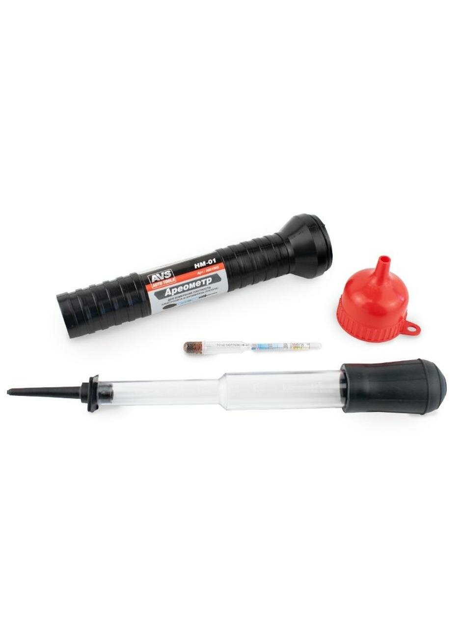 Ареометр универсальный для электролита и тосола в тубе с воронкой, AVS (A85109S)