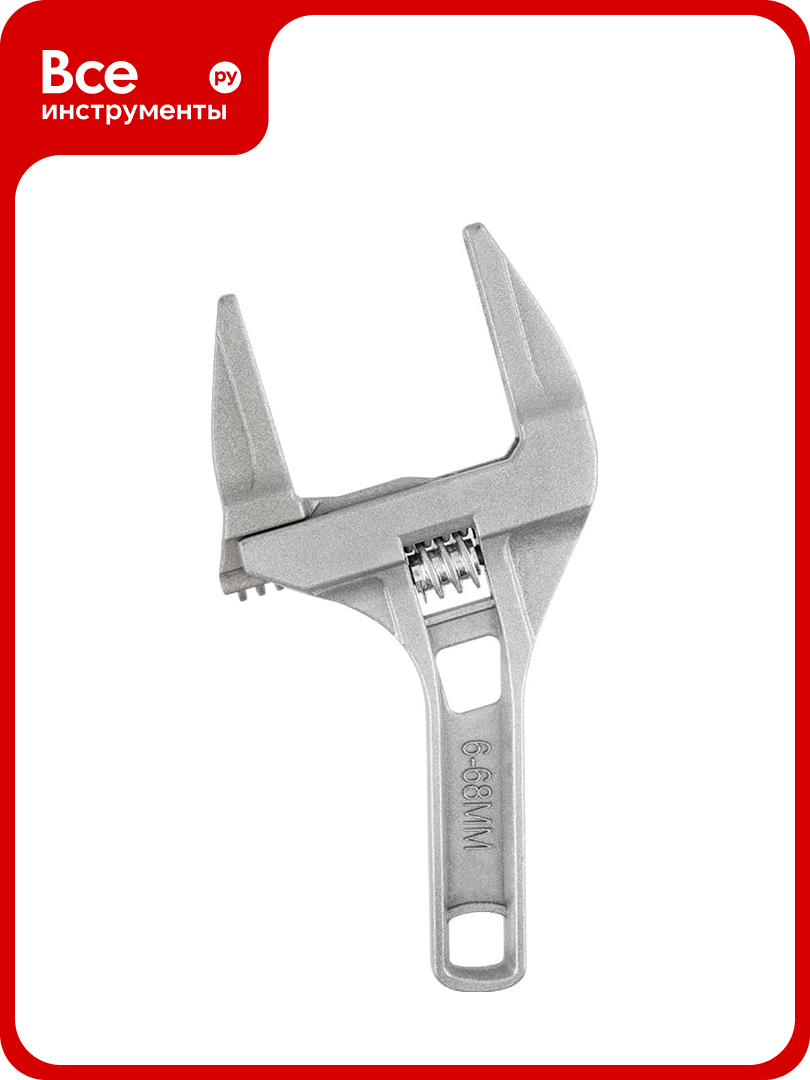 Разводной ключ с укороченной ручкой PARK 20 см 105472 алюминиевый бытовой инструмент с тонкими губками миллиметровый тип