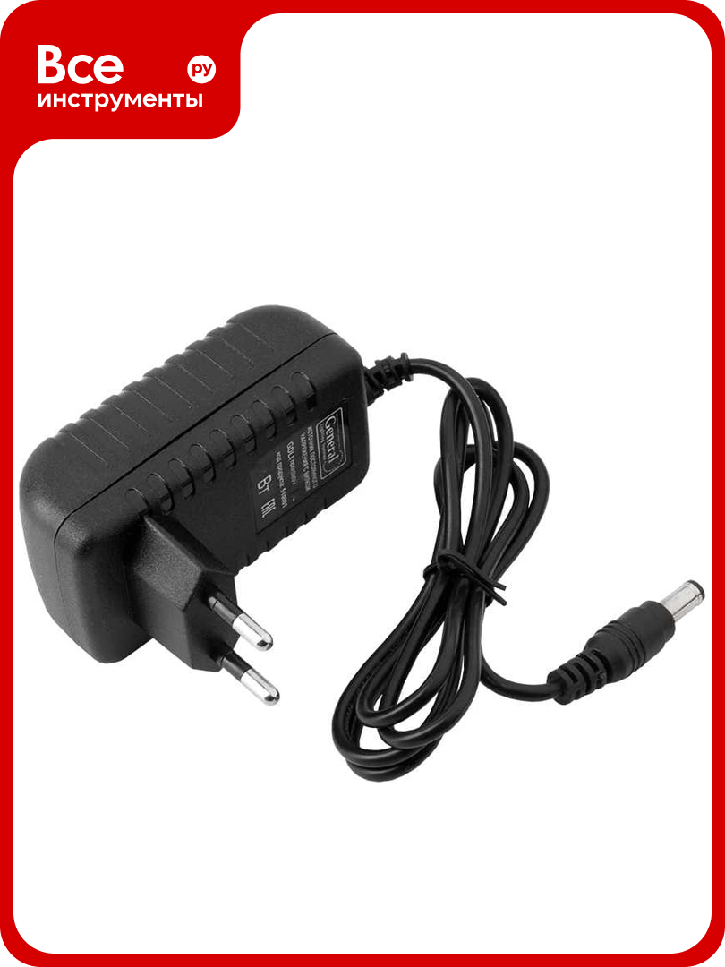 Блок питания для светодиодной ленты с вилкой General Lighting Systems 36Вт, 24В, IP20, входное напряжение 110-240В, G 519119