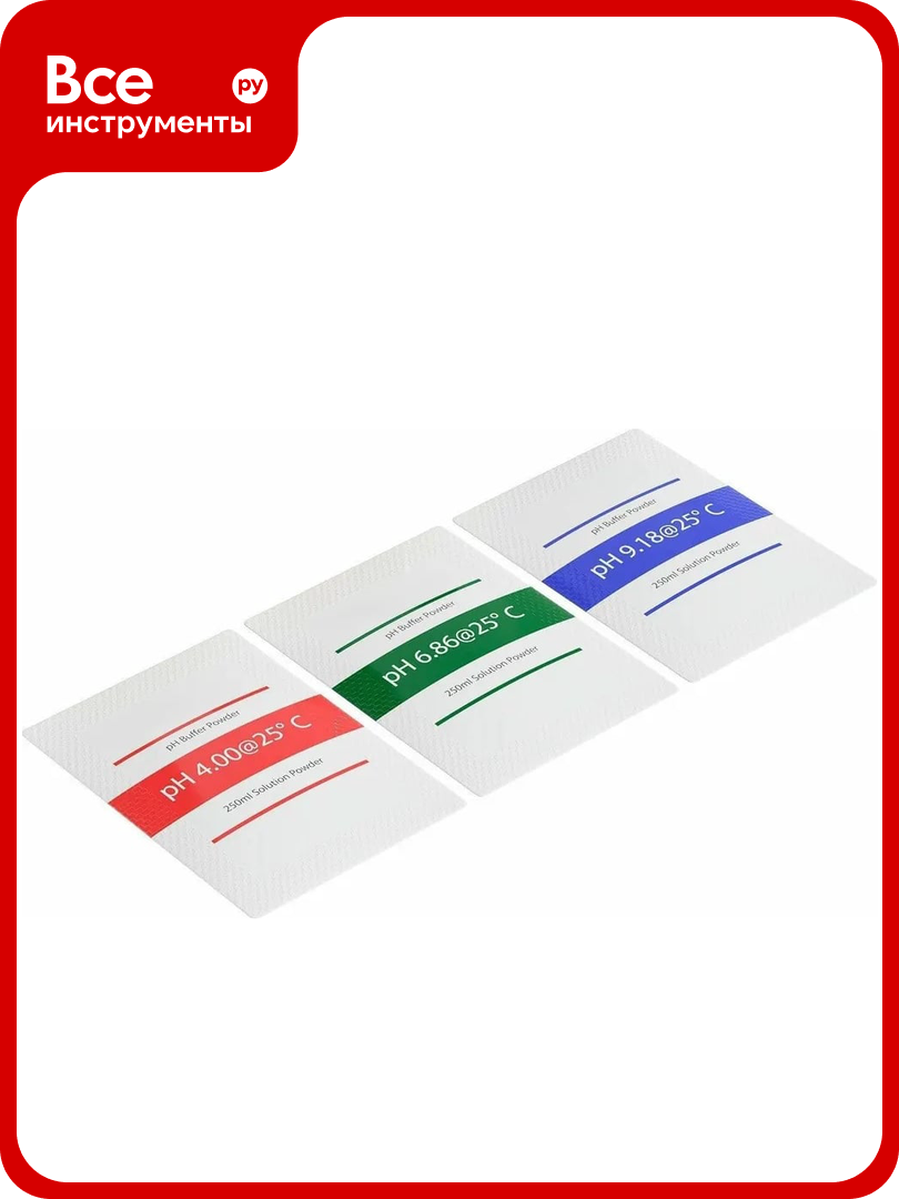 Буферные порошки для калибровки Vitatools PH метра, ph-тестера,4.00,6.86,9.18 phmetr-nabor