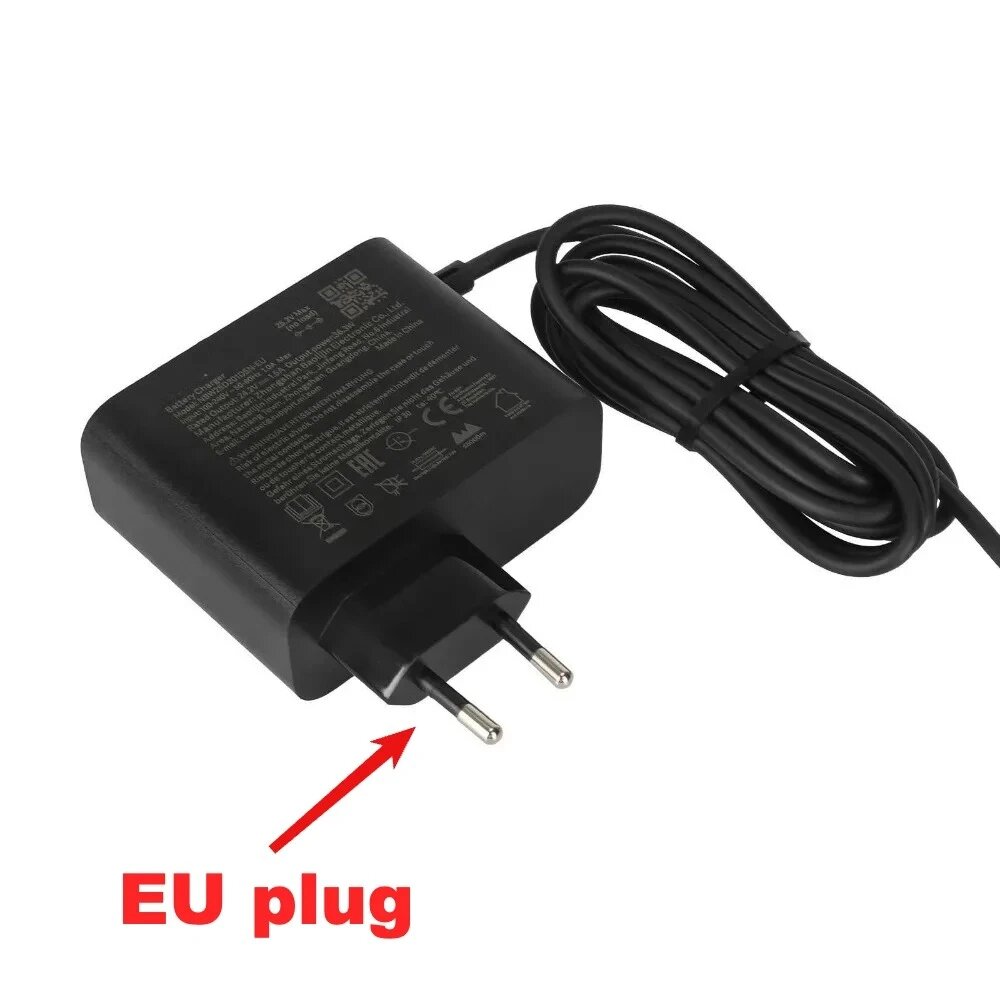 Оригинальное зарядное устройство для Ninebot E2, E2 Plus, C2, C2 Pro, C15, E8, E10, Черный, EU plug